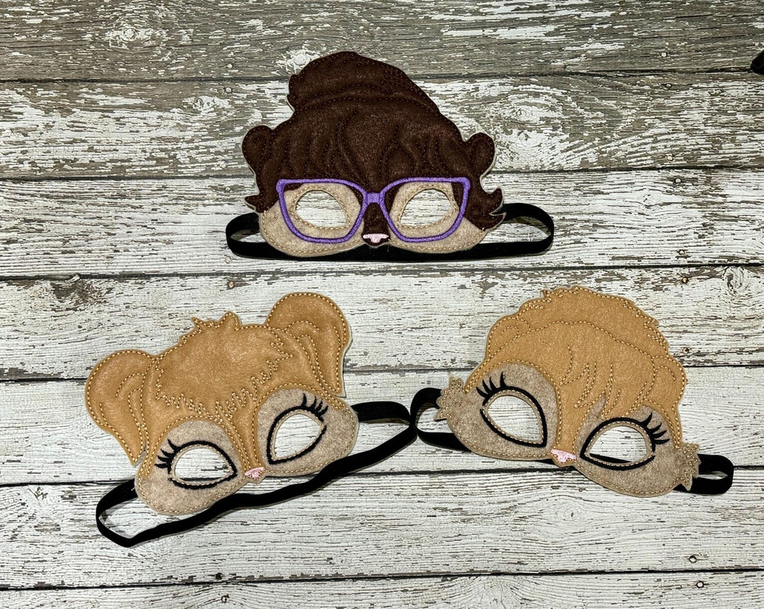 Girl's Felt Chipmunk Mask: Embroidered Costume, Pretend Play - Etsy