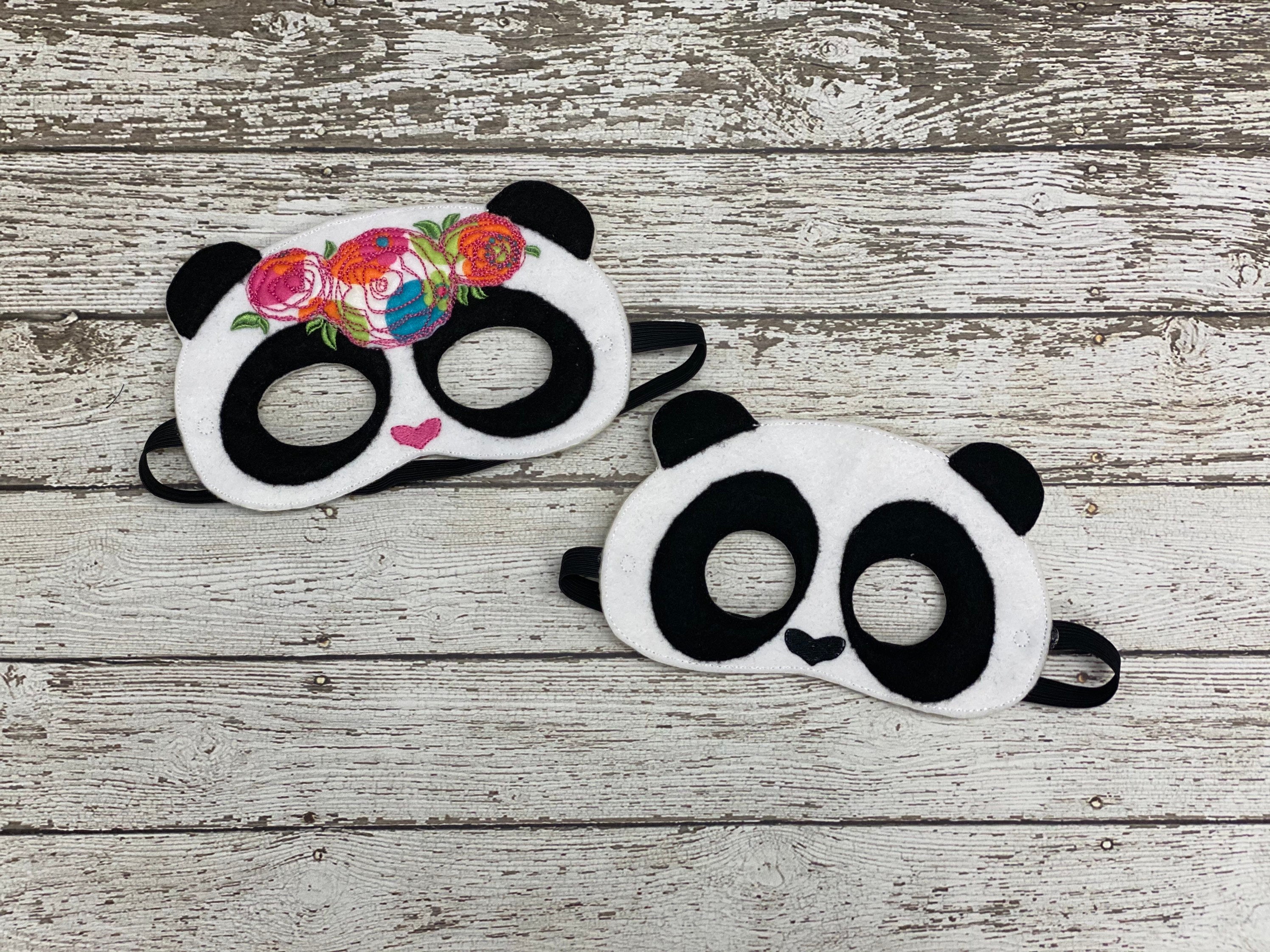 Floral Panda Bear Felt Mask: Kids Costume, Dress-up - Etsy
