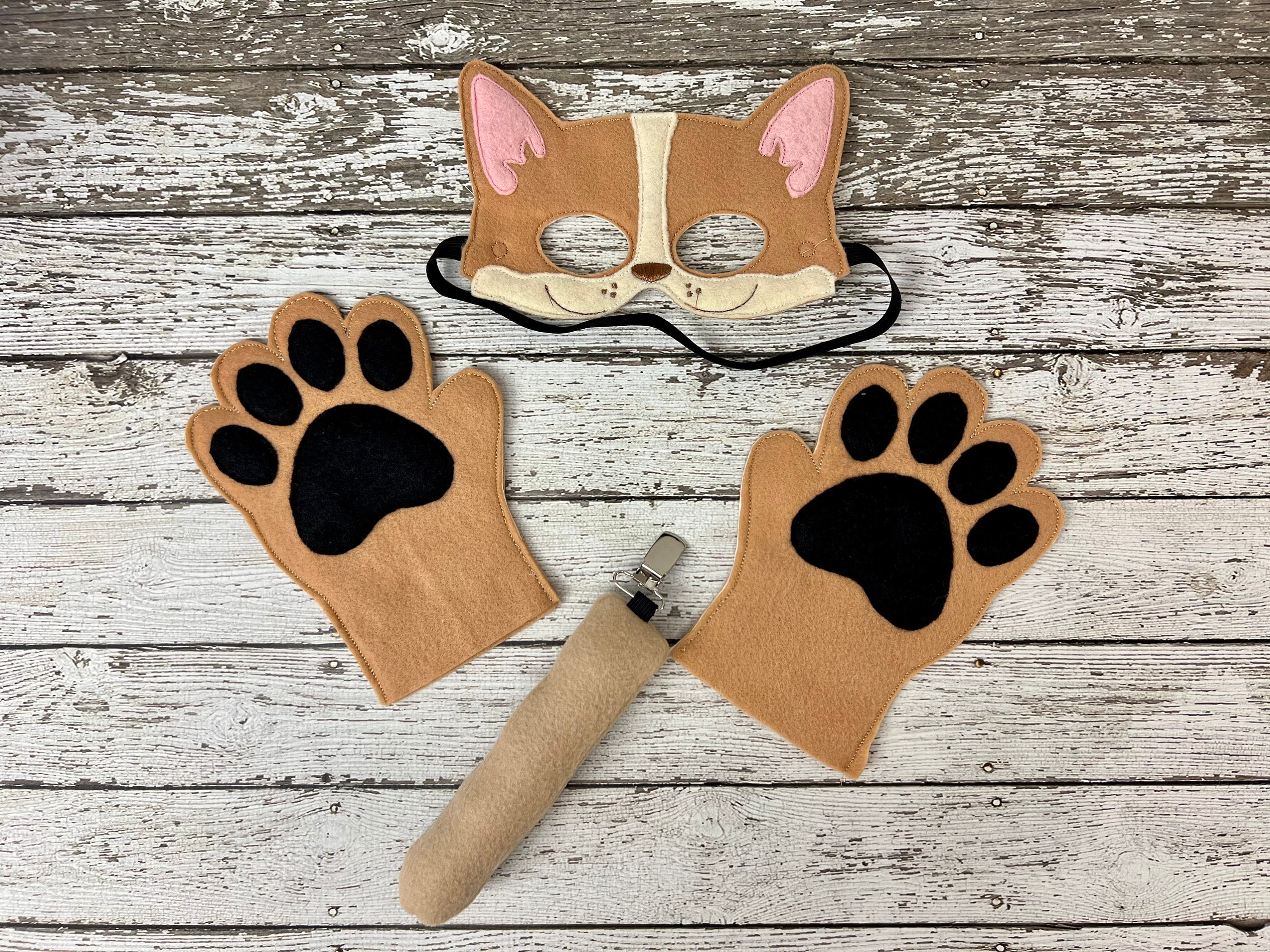 Corgi Dog Costume Corgi Mask Dog Mask Dog Tail Dog Mitts - Etsy