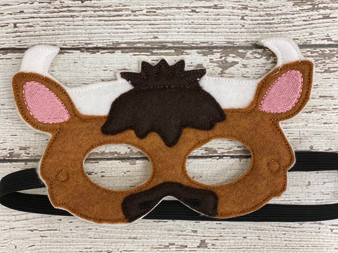 Wildebeest Mask Felt Masks Wildebeest Costumes Wildebeast | Etsy