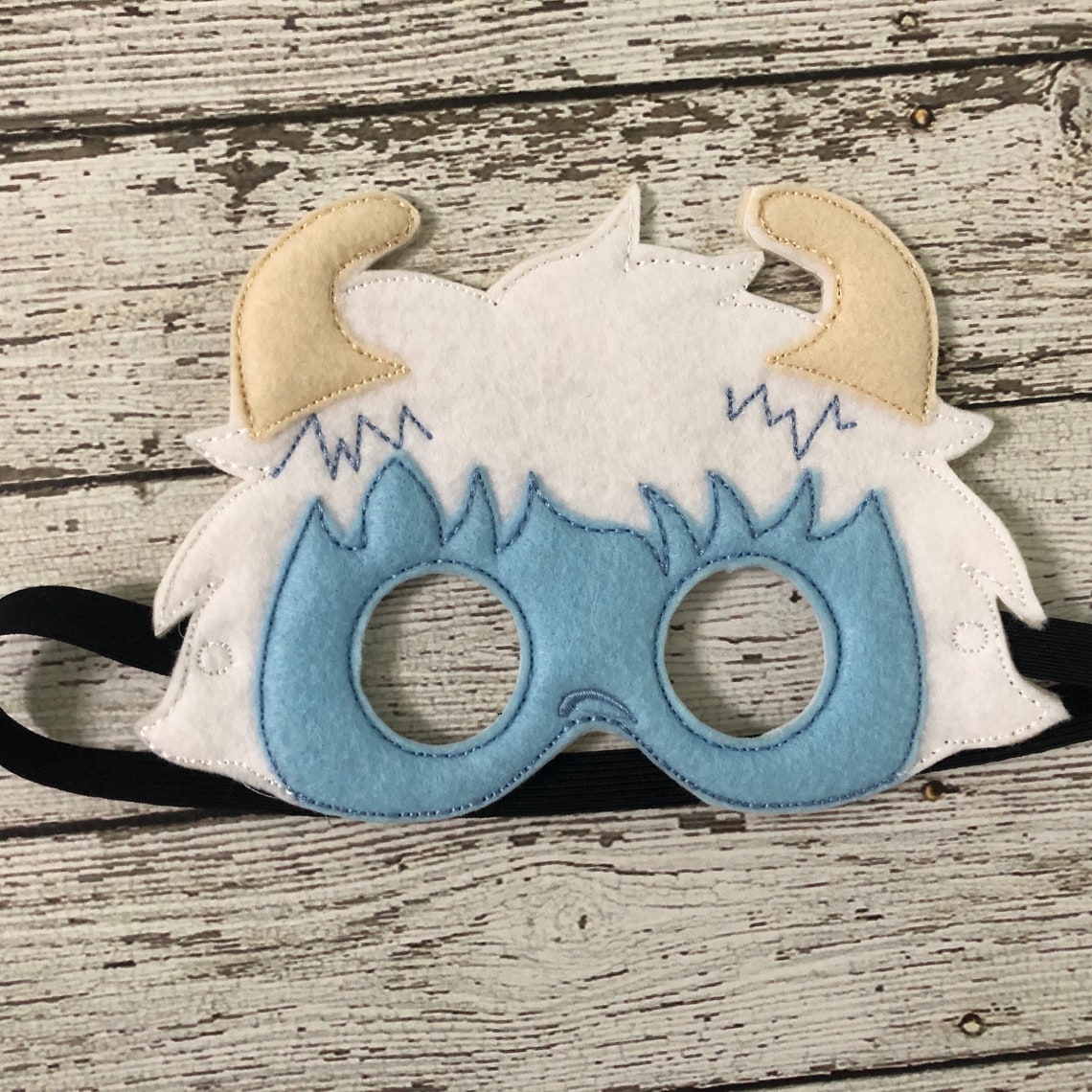 Handcrafted Yeti Mask: Embroidered Felt Costume, Imaginative Play - Etsy