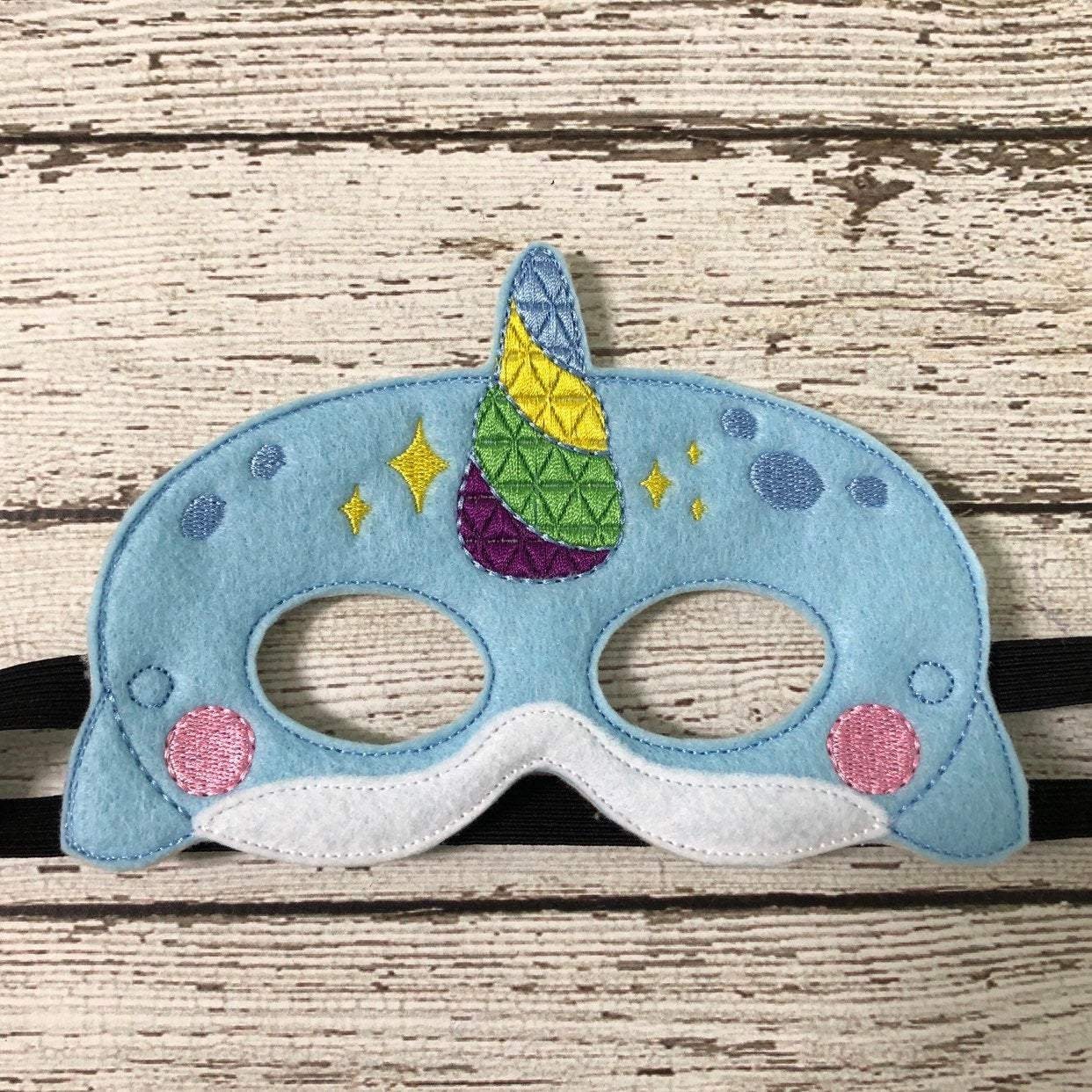 Narwhal Mask Narwhal Costume Sea Life Mask Ocean Animal Mask - Etsy
