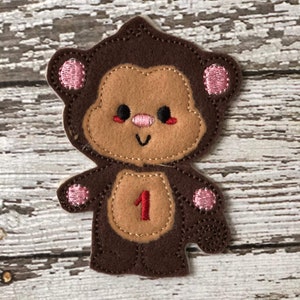 5 Little Monkeys Felt Finger Puppets Monkey Finger Puppets Crocodile ...