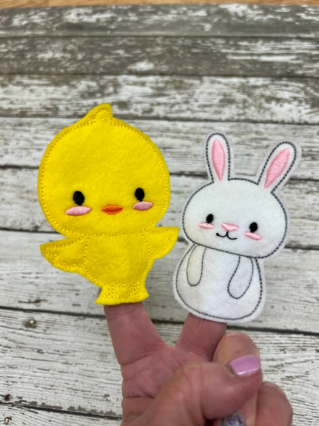 Easter Finger Puppets Chick Finger Puppet Bunny Finger Puppet Rabbit ...