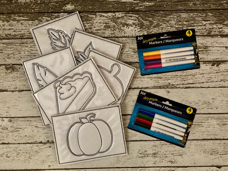 Thanksgiving Reusable Coloring Pages Thanksgiving Kids Table - Etsy