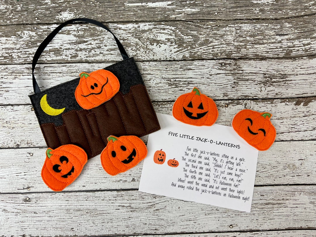 Jack-o-lantern Finger Puppets Felt Finger Puppet Halloween Finger ...