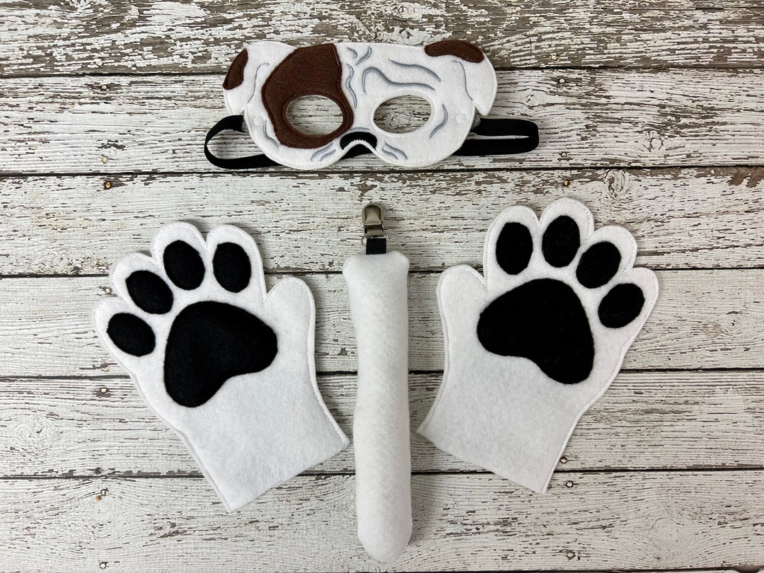 Bulldog Dog Costume Bull Dog Mask Bulldog Mask Bull Dog Tail Dog Mitts ...
