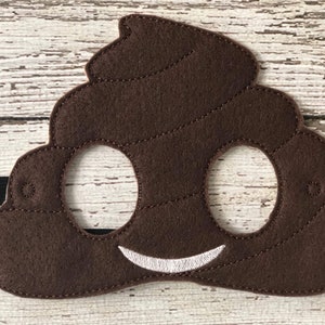 Emoji Emotion Felt Masks - Poop, Heart Eyes, Crying Laughing, Wink ...