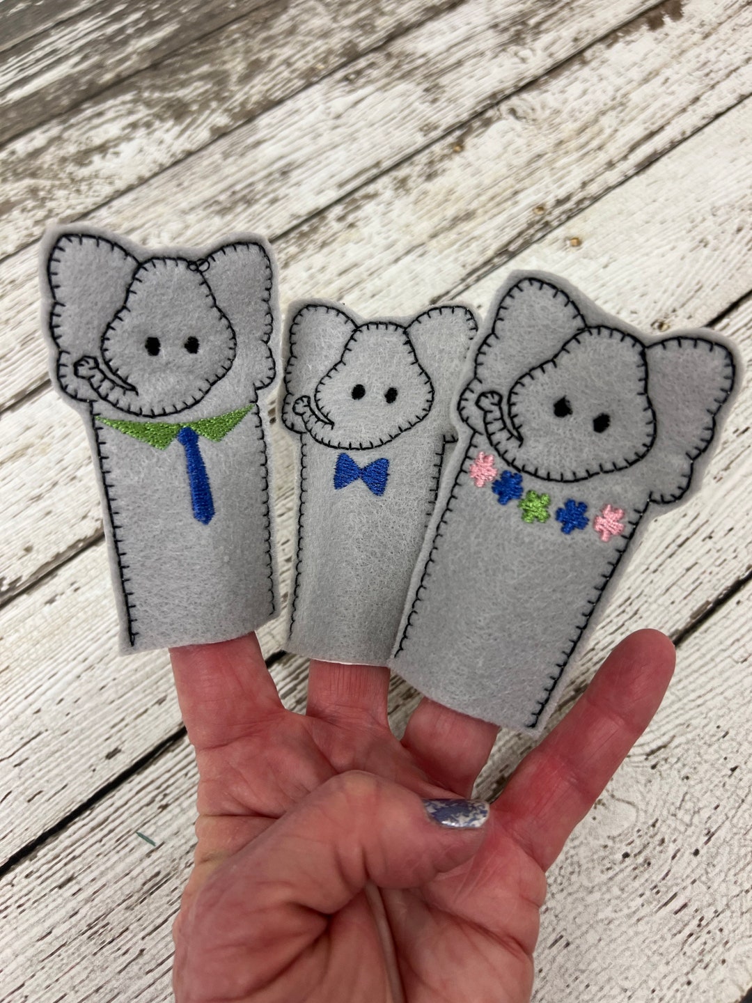 Elephant Felt Finger Puppets: Storytime Animal Toys - Etsy