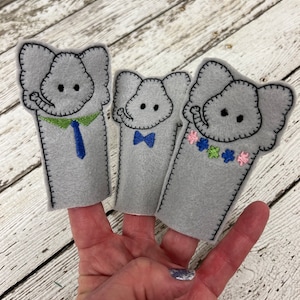 Elephant Felt Finger Puppets: Storytime Animal Toys - Etsy