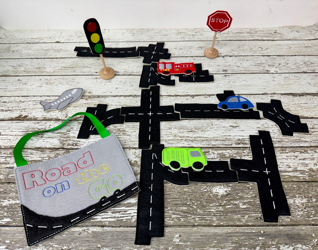 Cars and Roads Felt Play Set - Handmade Imaginative Play Toy - Etsy