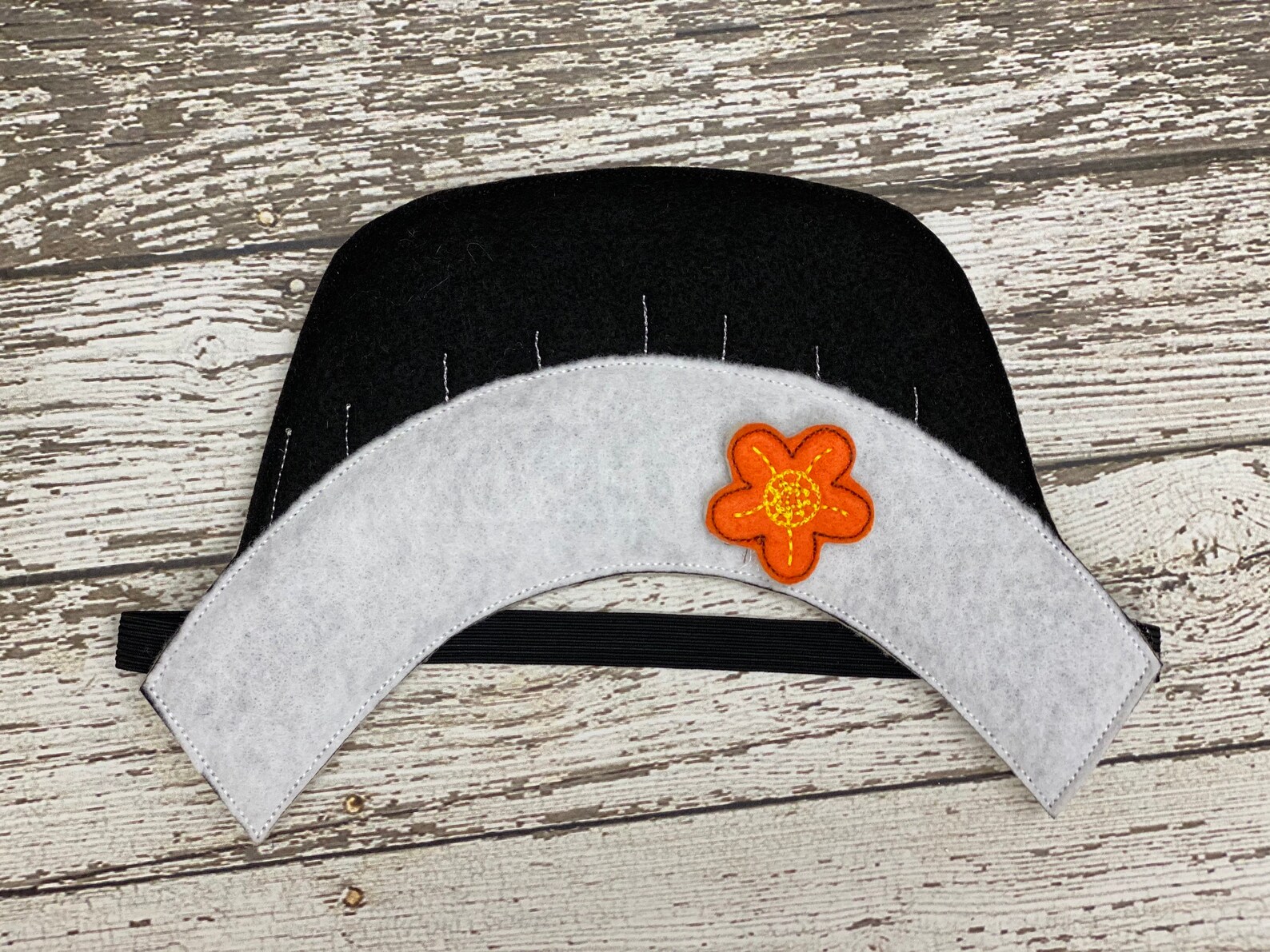 Thanksgiving Dress-up Headband: Embroidered Felt Pilgrim Hat & Indian ...