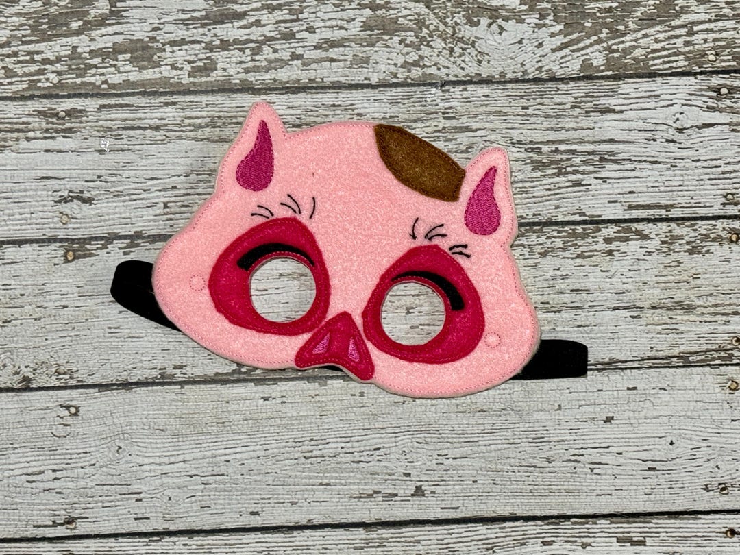 Handmade Embroidered Pot Bellied Pig Felt Mask: Kids Costume - Etsy
