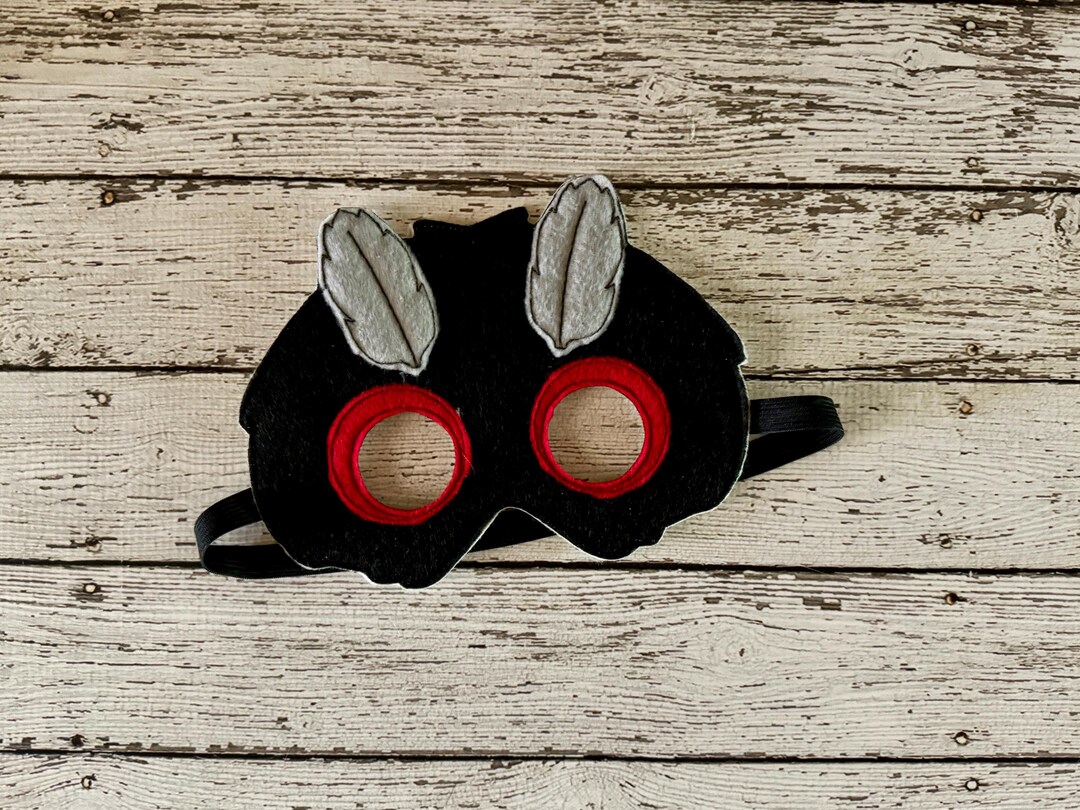 Children's Handcrafted Mothman Felt Mask — Perfect for Halloween and ...