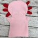 Axolotl Hand Puppet Axolotl Puppet Axolotl Fleece Handpuppet Soft Toy ...