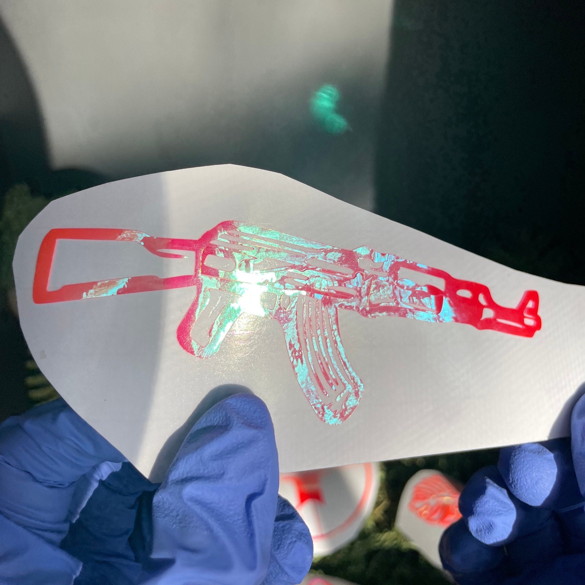 Pink Holographic Sniper Vinyl Decal - Etsy