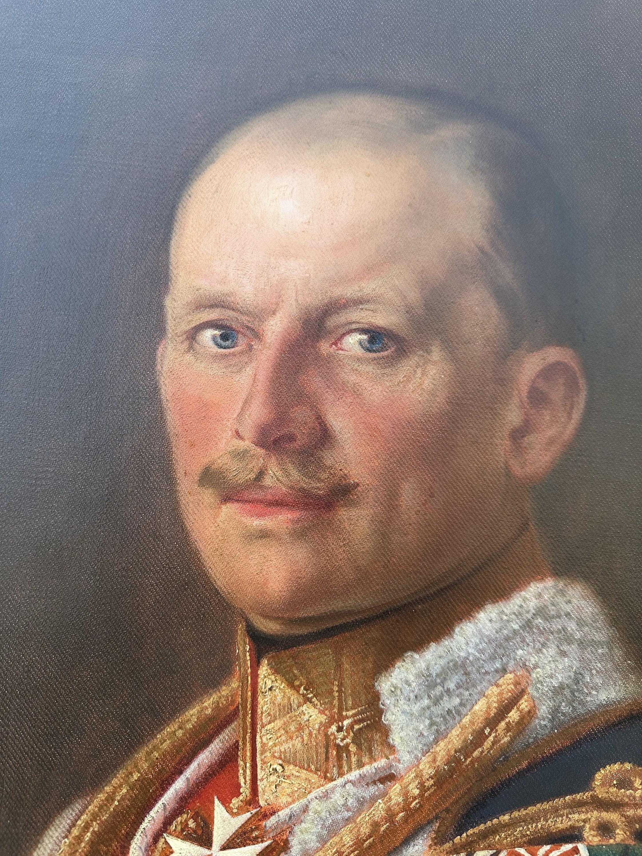 Antique Portrait Painting of a Prussian Major General - Etsy