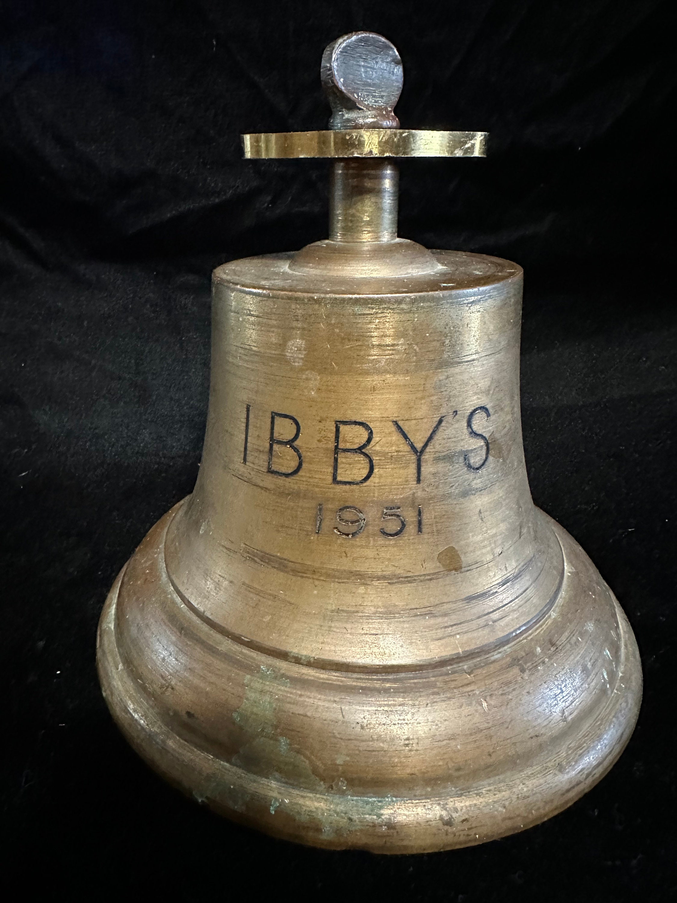 Large Vintage Brass Pub Bell - Etsy
