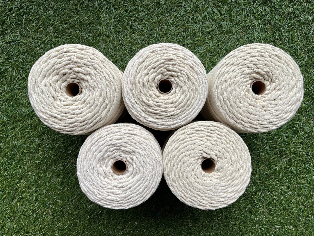 3mm Natural Single Strand Macrame String | 1kg | Recycled Cotton | Cord ...