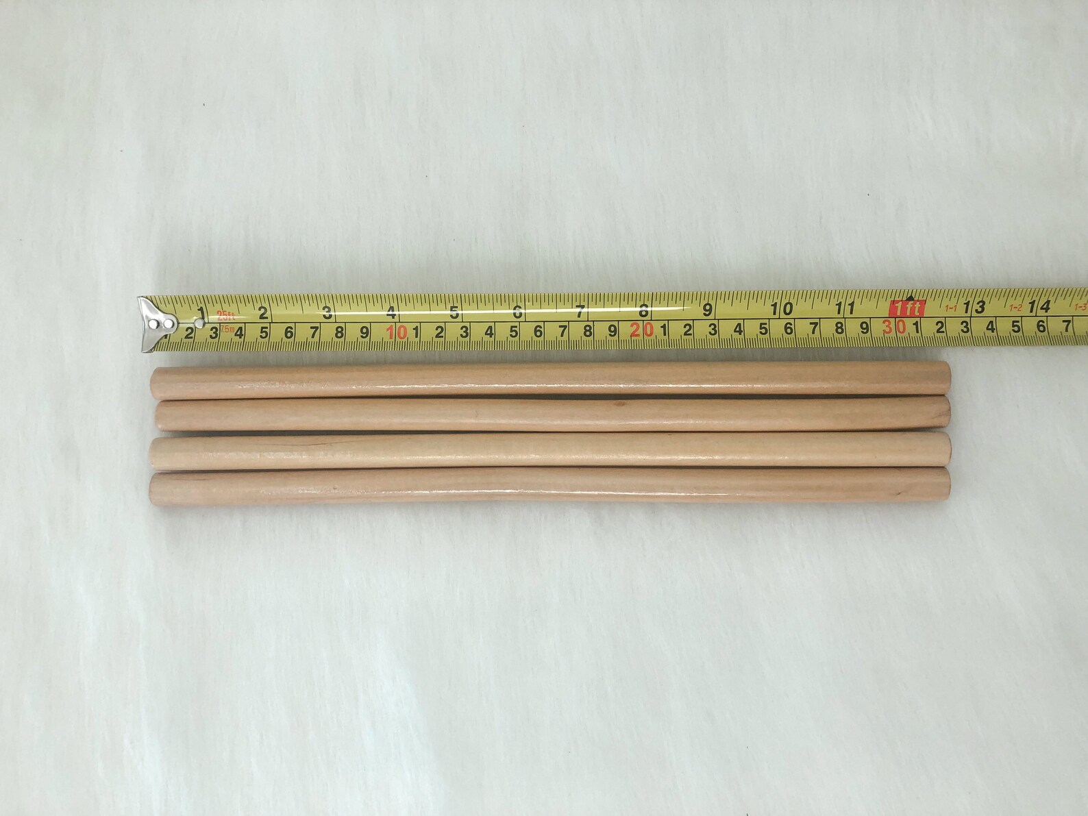 4 Pcs Natural Wooden Dowel | Macrame Craft Supplies | Round Wood Sticks ...