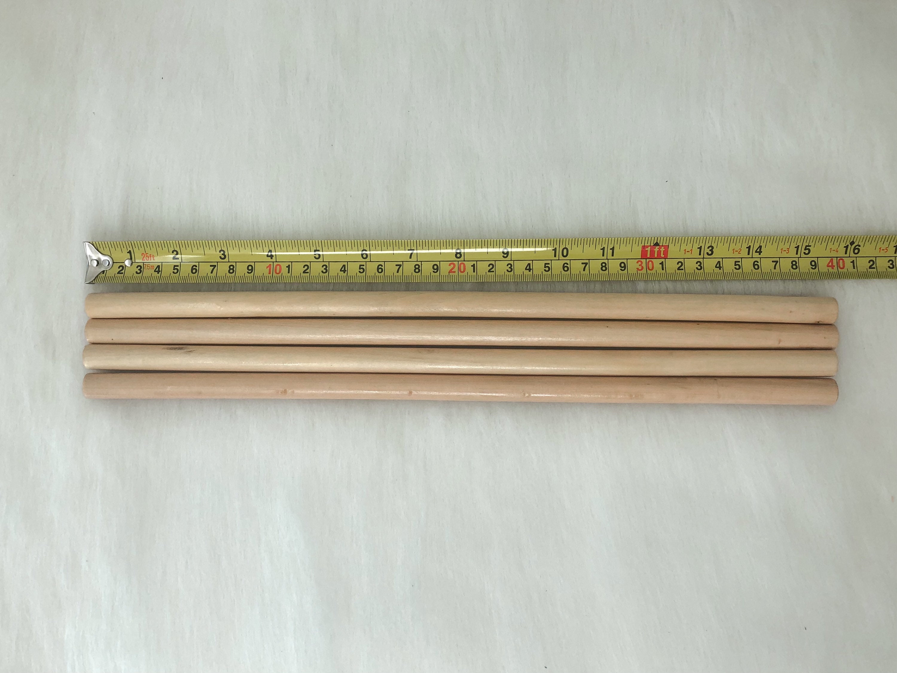 4 Pcs Natural Wooden Dowel | Macrame Craft Supplies | Round Wood Sticks ...