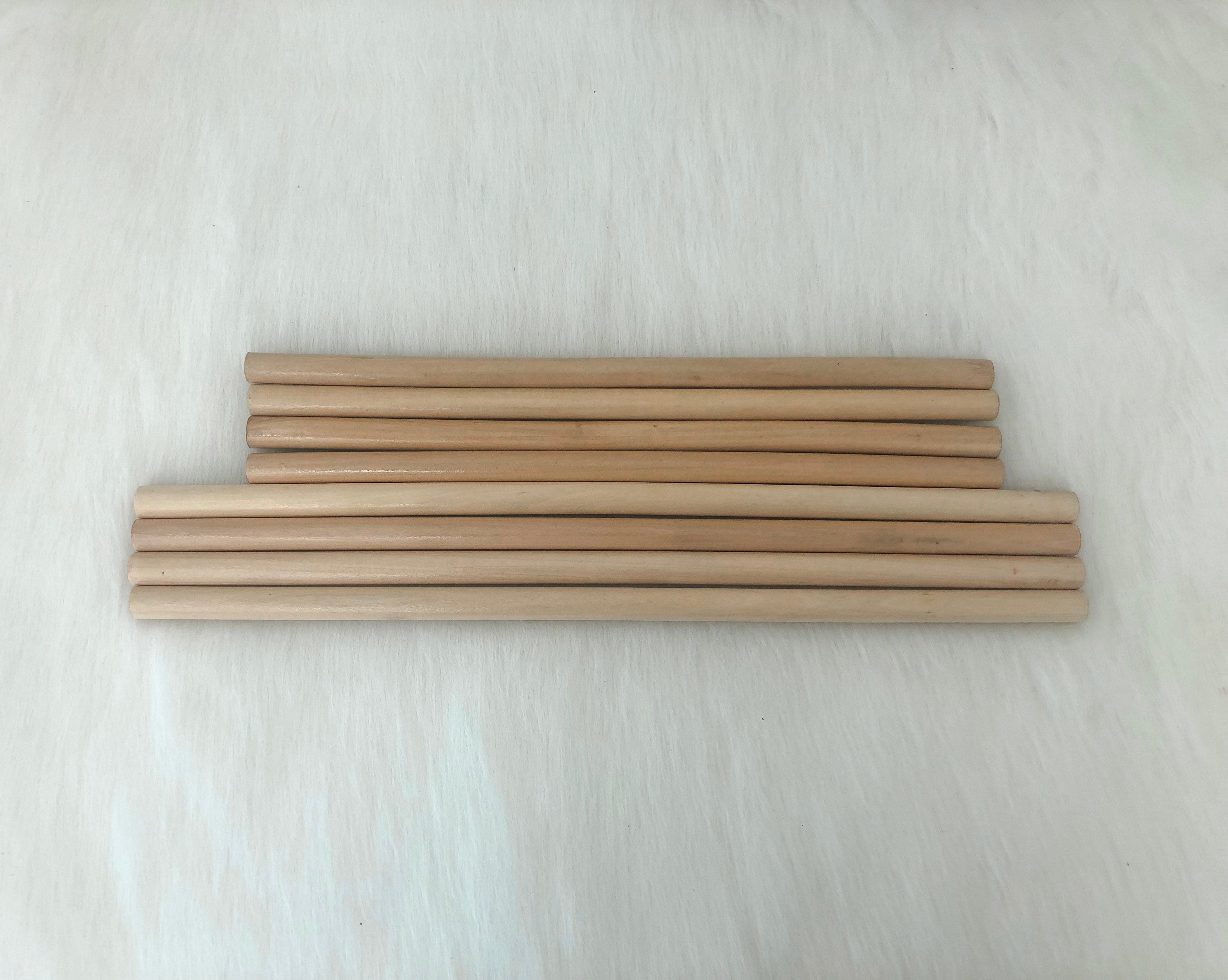 4 Pcs Natural Wooden Dowel | Macrame Craft Supplies | Round Wood Sticks ...