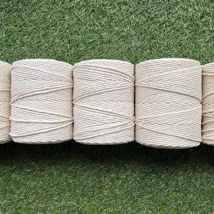 3mm Natural Single Strand Macrame String | 1kg | Recycled Cotton | Cord ...