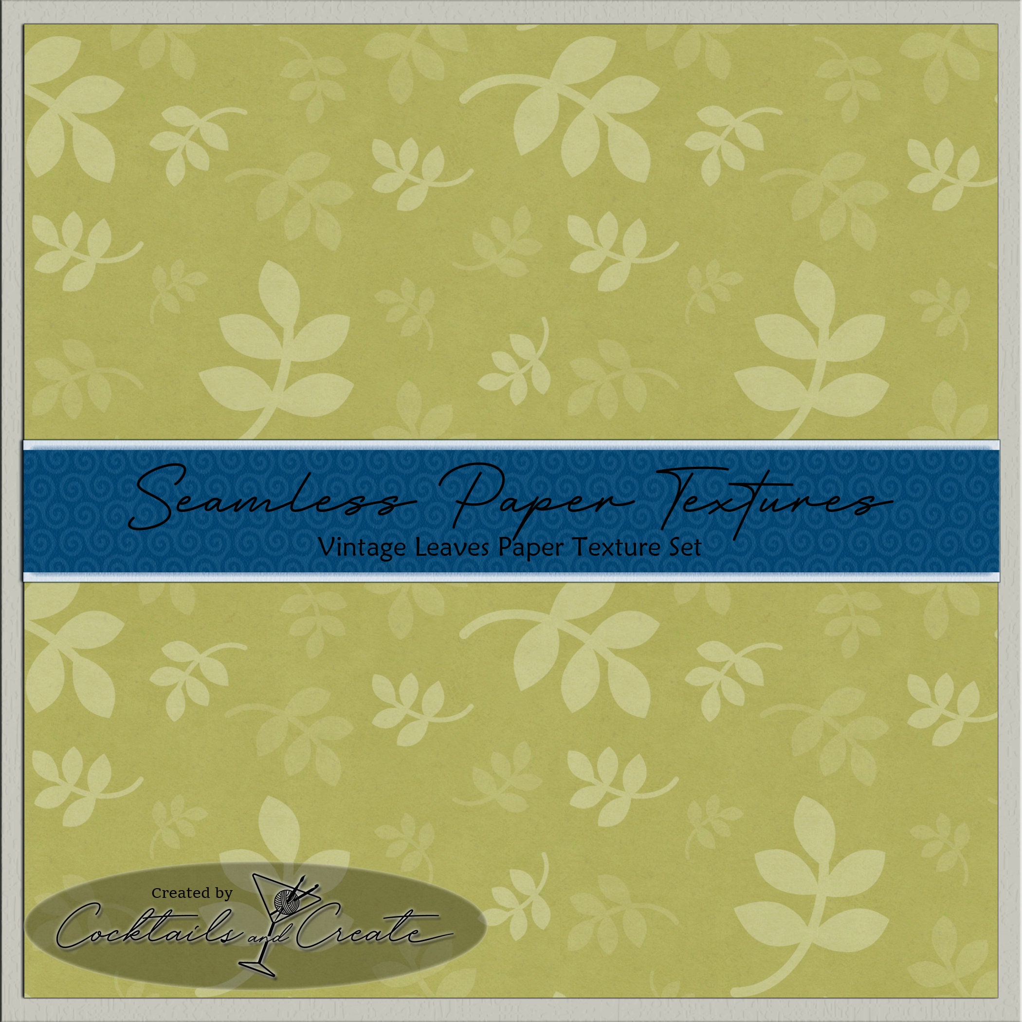 Vintage Leaves Seamless Paper Texture Set - Etsy