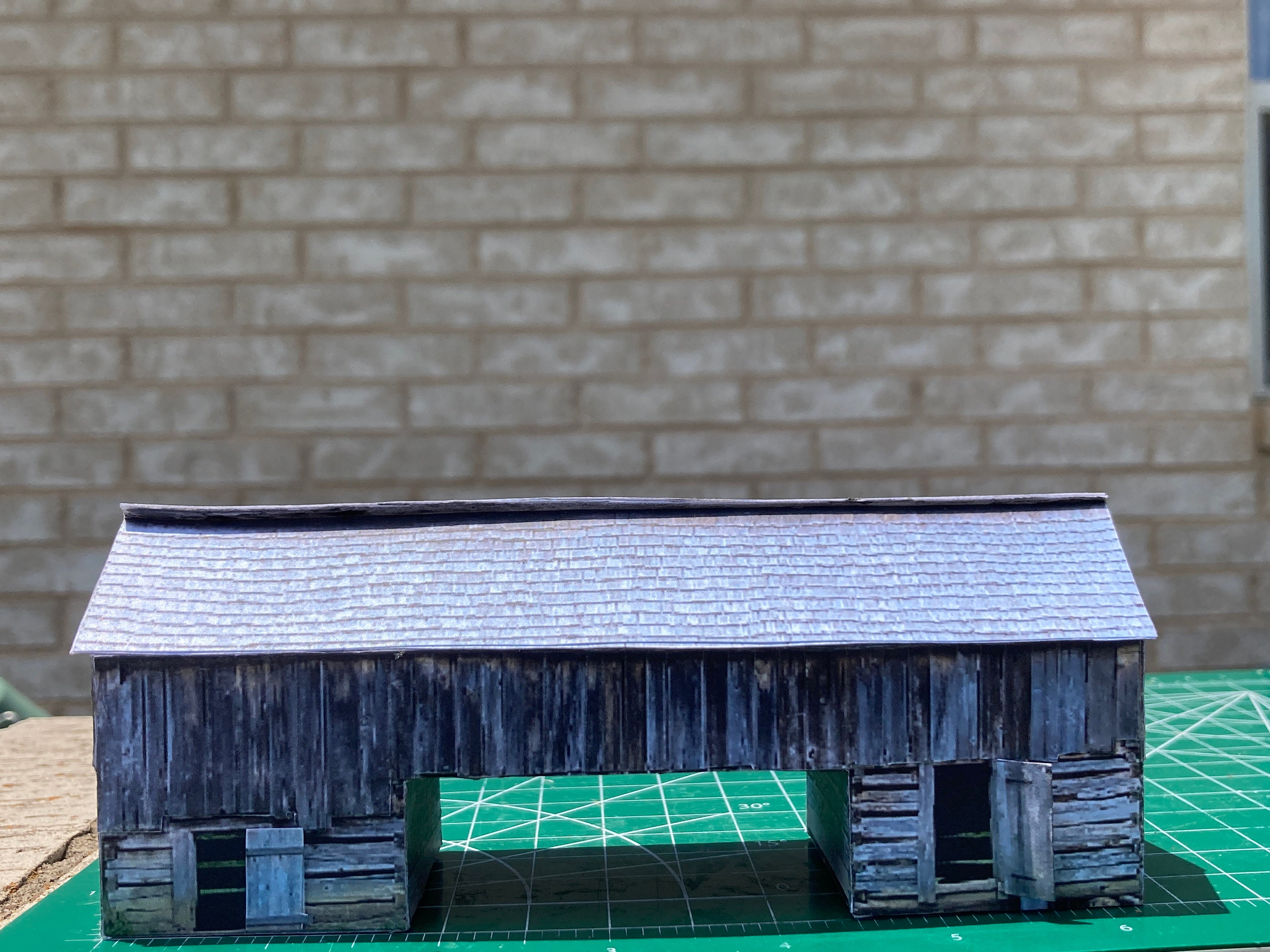 HO Scale Cable Barn, Custom Built From Cardstock for School or History ...