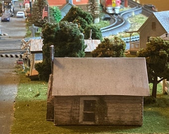 HO Scale 1/87 Hico Log Cabin Miniature Model Old West Built | Etsy