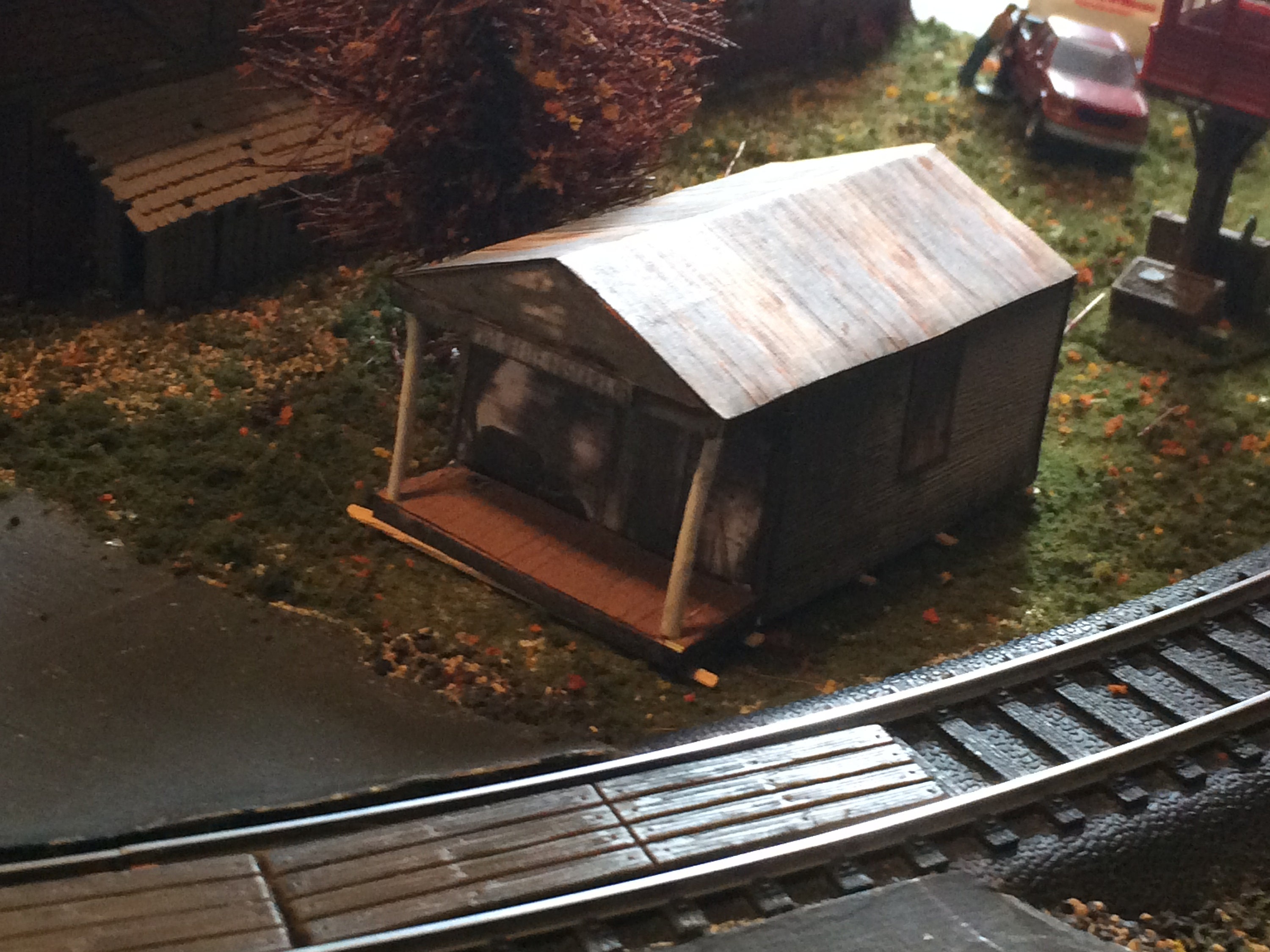 HO Scale (1/87) Camp Cabin/yard Office/foster Post Office Custom Built ...