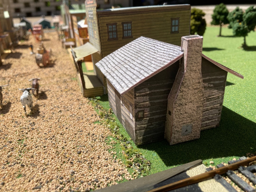 HO Scale Log Cabin Courthouse Model: 1854 Wardville Replica - Etsy