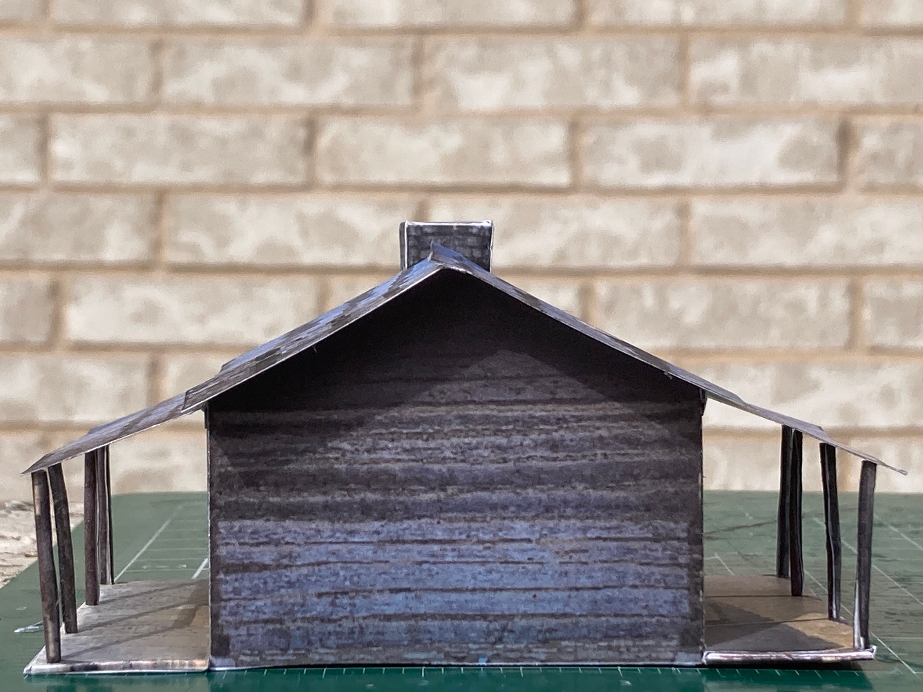 HO Scale Newton Log Cabin: Custom Cardstock Model Railroad Diorama - Etsy