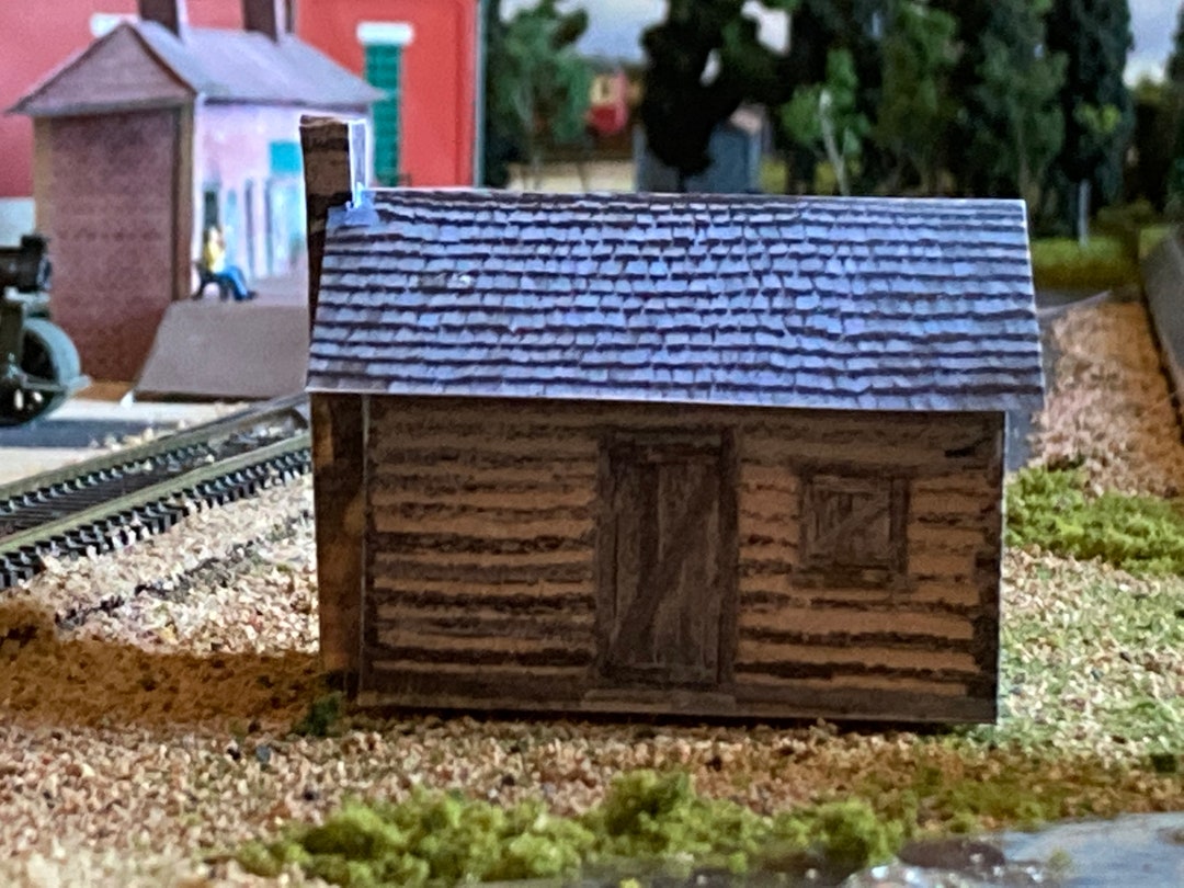 HO Scale Ferry Master's Log Cabin: Old West Miniature Model - Etsy