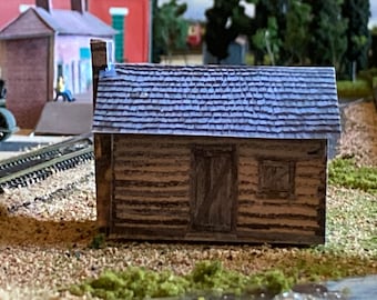 HO Scale 1/87 Hico Log Cabin Miniature Model Old West Built to Order - Etsy
