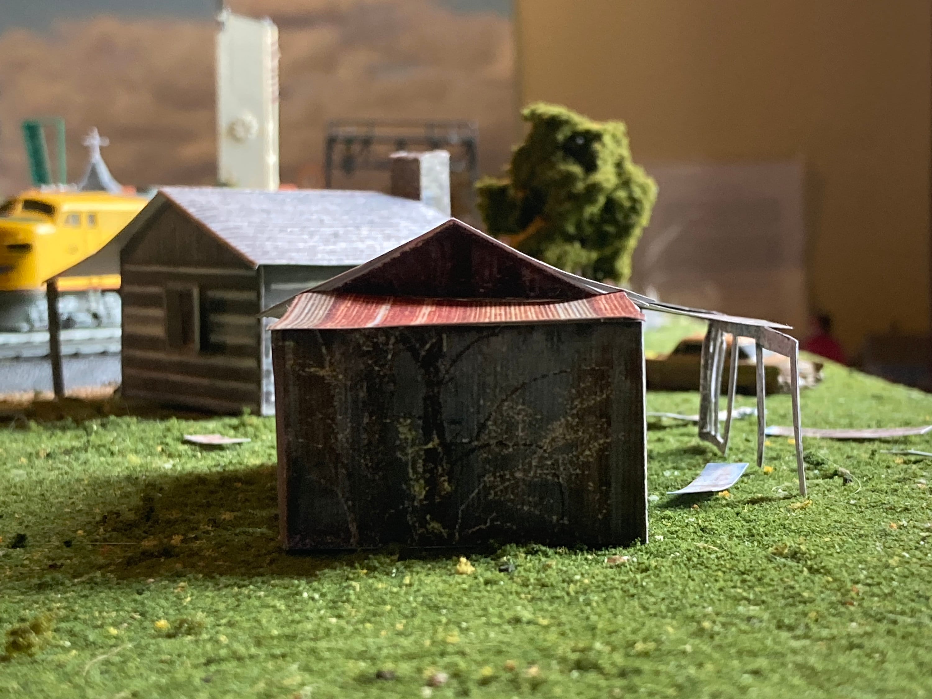 HO Scale Abandoned Stagecoach Stop: Cardstock Ranch Outbuilding Diorama ...