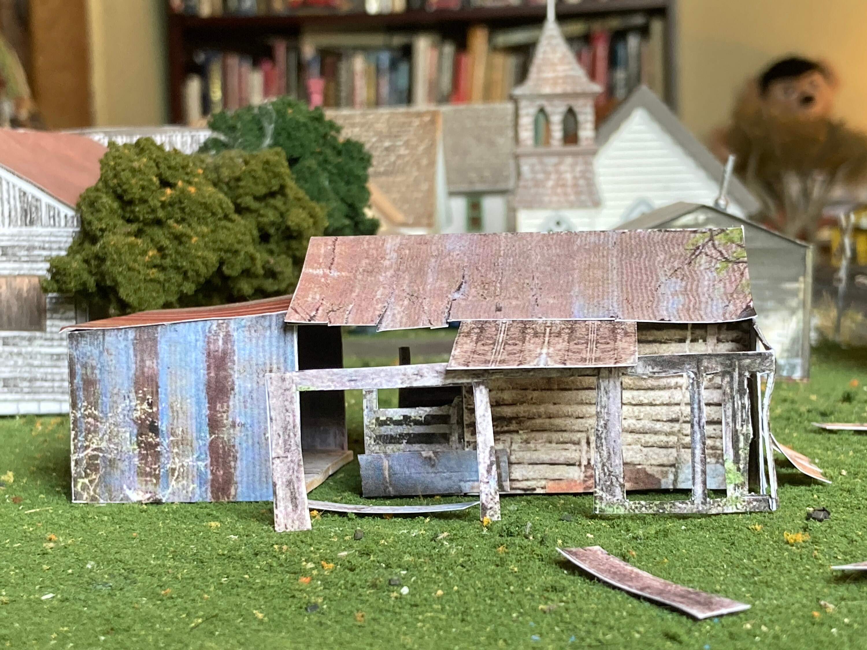 HO Scale Abandoned Stagecoach Stop: Cardstock Ranch Outbuilding Diorama ...