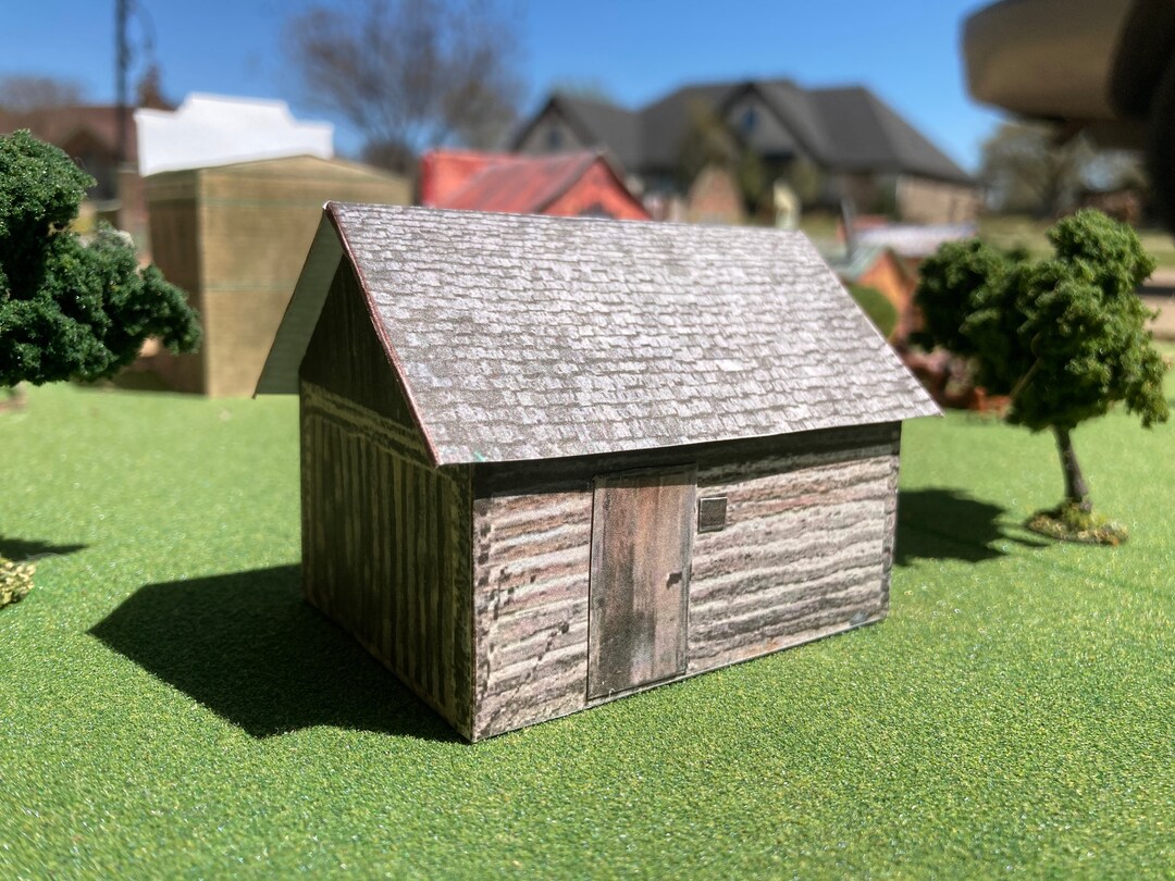 HO Scale (1/87) Hico Log Cabin Miniature Model Old West Built to Order ...