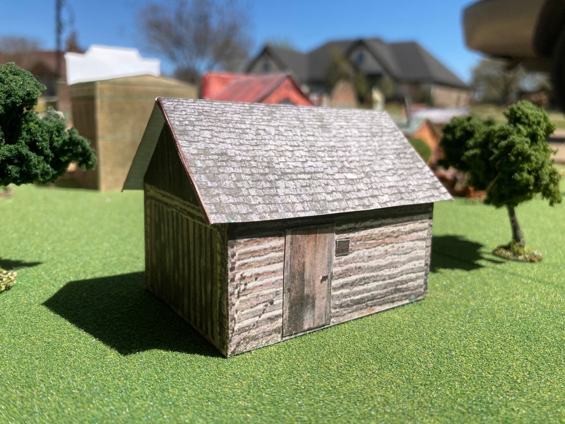 HO Scale (1/87) Hico Log Cabin Miniature Model Old West Built to Order ...