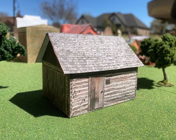 HO Scale (1/87) Hico Log Cabin Miniature Model Old West Built to Order ...
