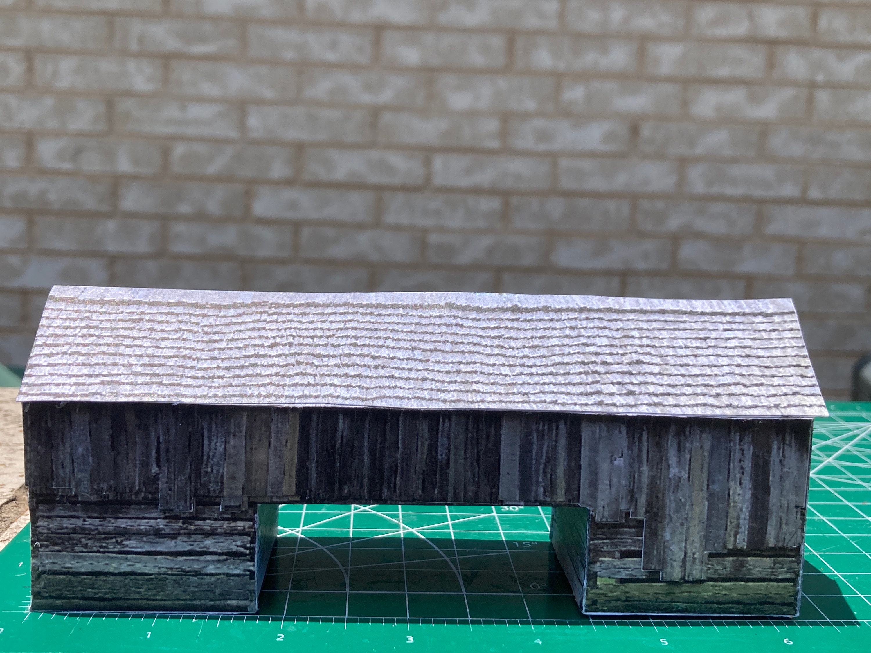 HO Scale Cable Barn, Custom Built From Cardstock for School or History ...