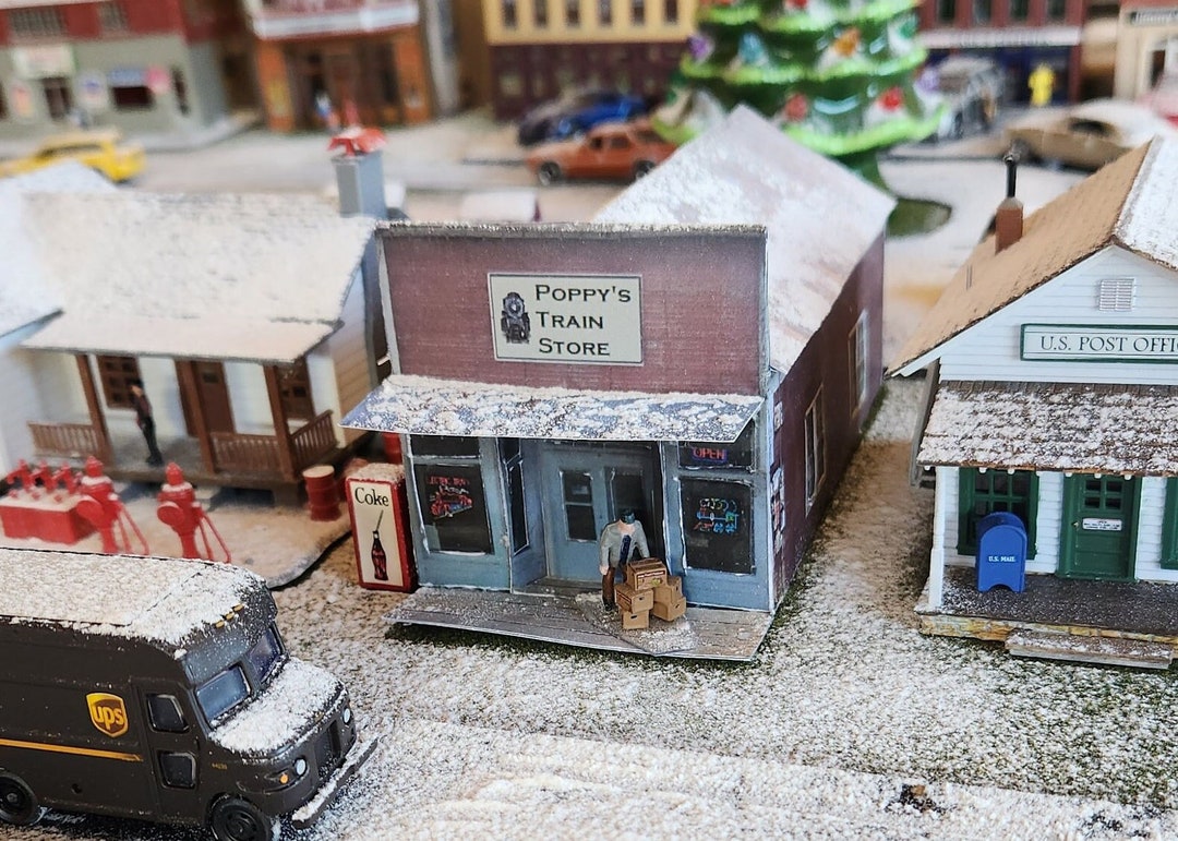 HO Scale Herb's Hat Shop: Custom Cardstock Model Railroad Building - Etsy