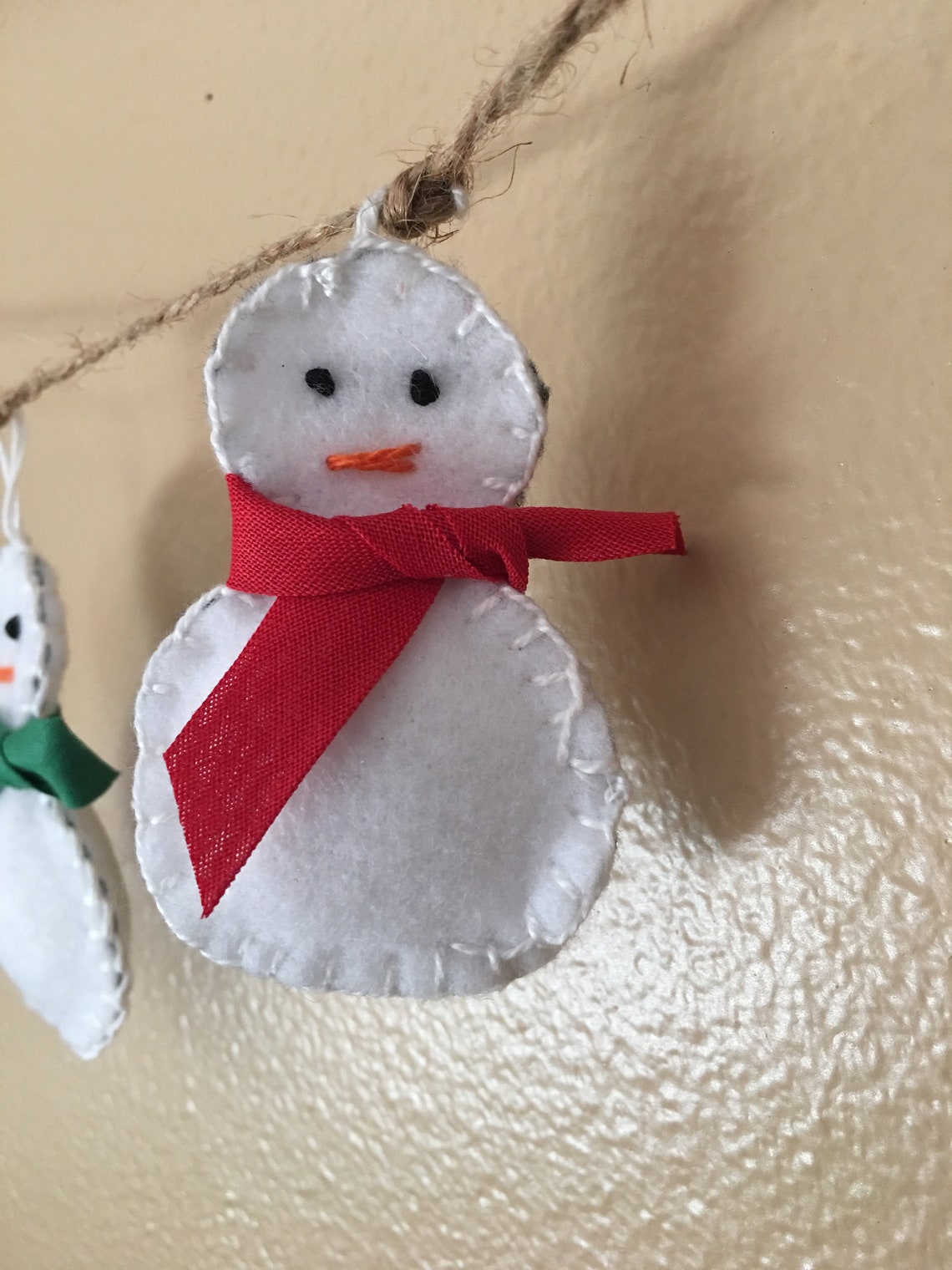 Snowman Garland Handmade Felt Garland - Etsy
