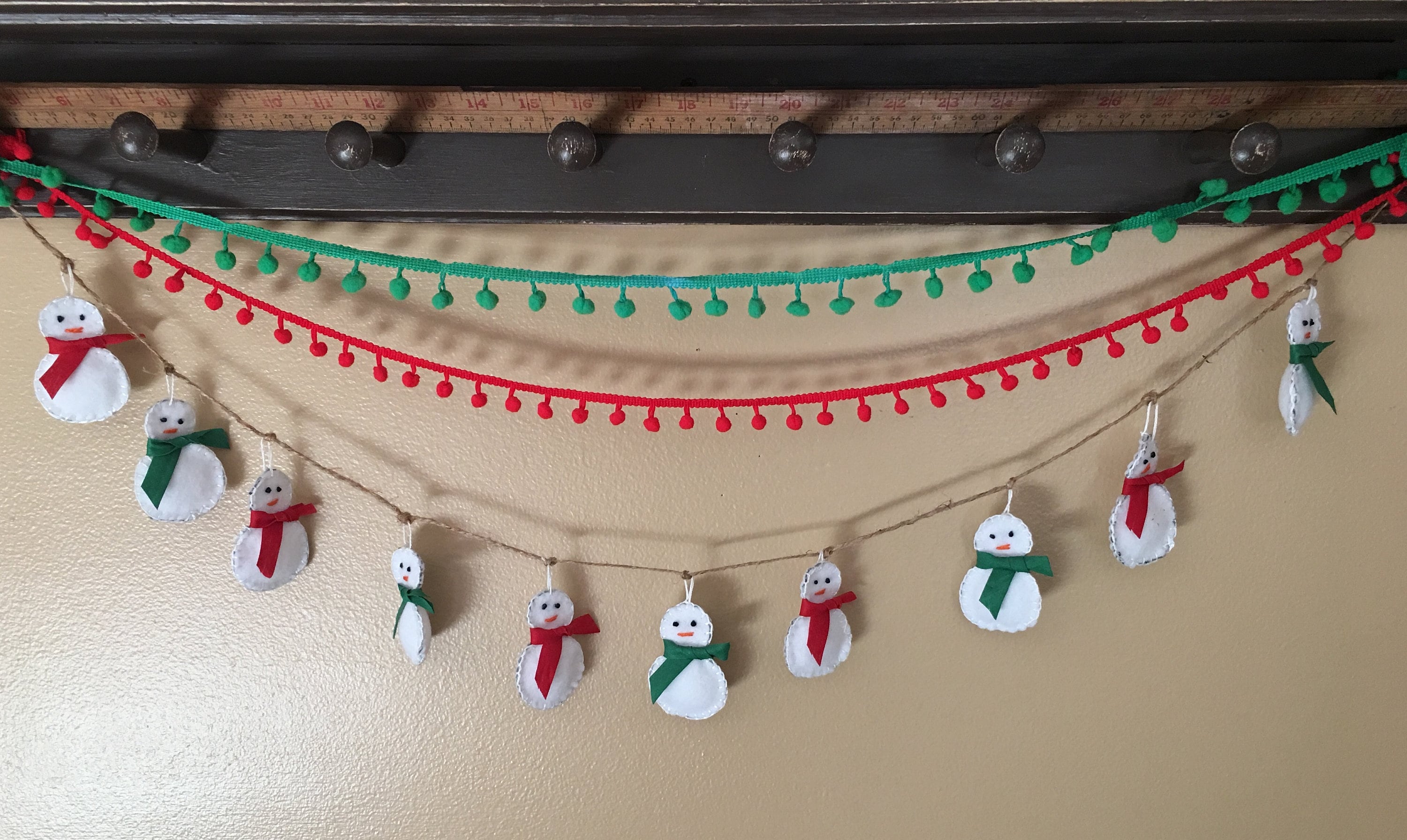 Snowman Garland Handmade Felt Garland - Etsy