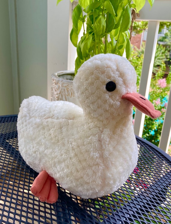 Fluffy Duck Plush Stuffed Duck Made With Recycled Fabric | Etsy