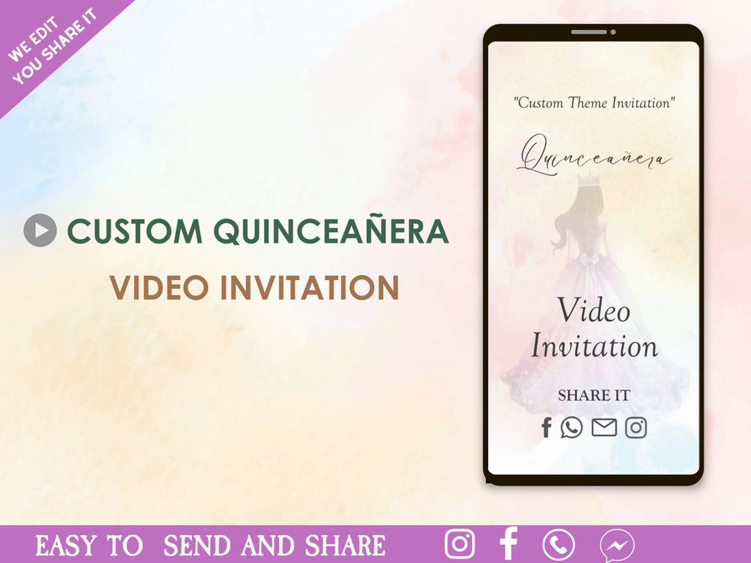 Custom Animated Quinceañera Invitation - Custom Animated Video ...