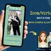 Zoom Virtual Wedding Video Invitation - Zoom Wedding Invite - Virtual ...