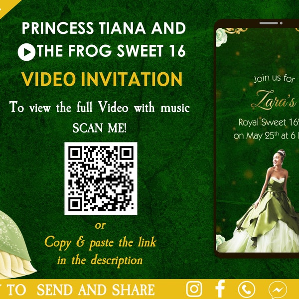 Princess Tiana Sweet 16invitation - Etsy