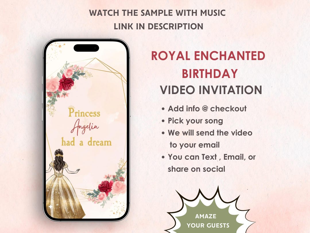 Royal Enchanted Ball Birthday Video Invitation - Royal Enchanted ...