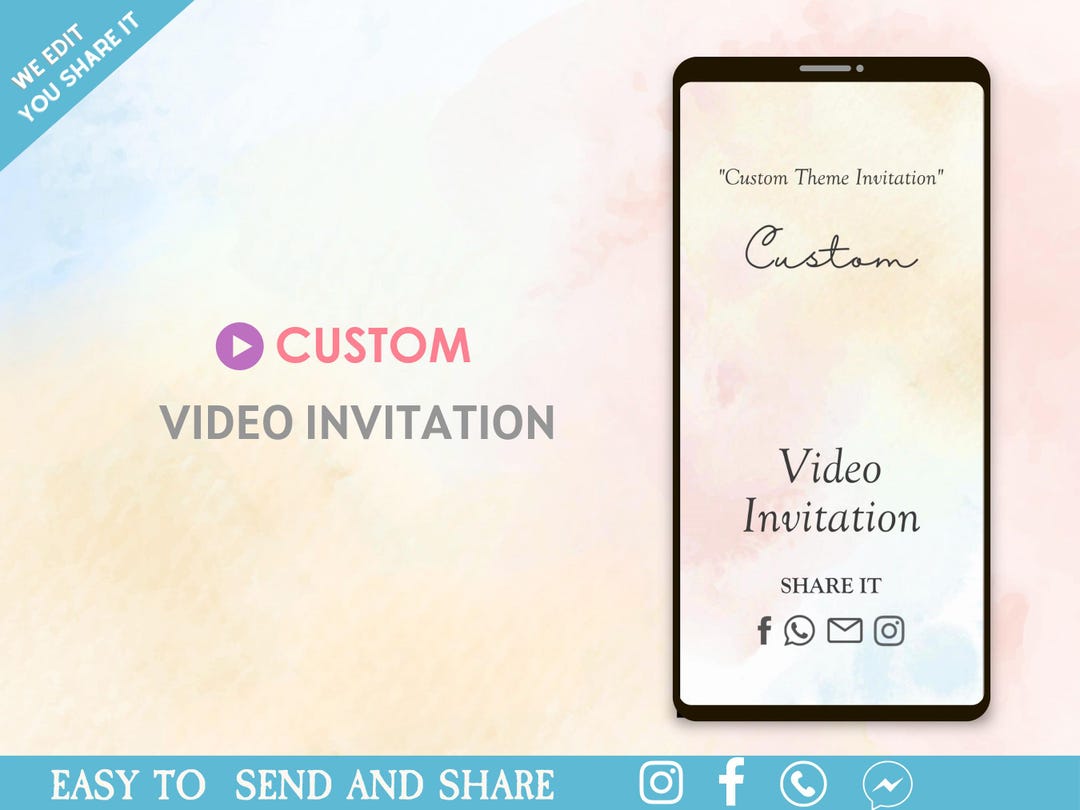Custom Animated Invitation [any Theme/event] - Custom Animated Video ...
